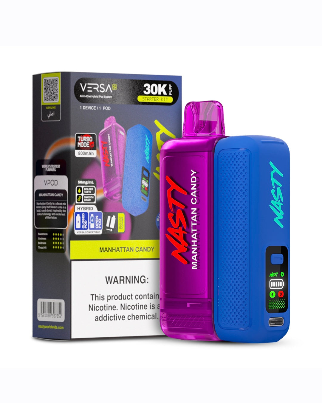 Nasty Versa 30k Kit - Manhattan Candy 5% – Flavour World SA (PTY) LTD